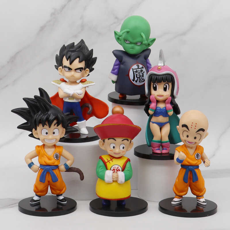 Q-Version Dragon Ball 6-Piece Set, New Wukong Fig Fig, Anime Fig Model ...
