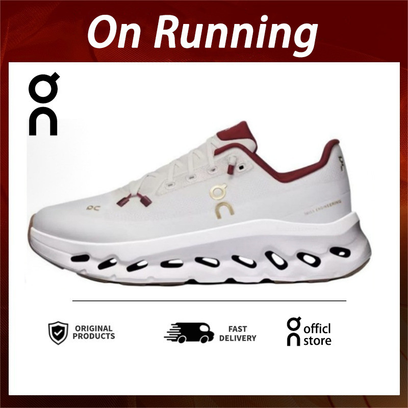 【100% Genuine】On Running Cloud Tilt White Red Unisex Low Cut Running ...