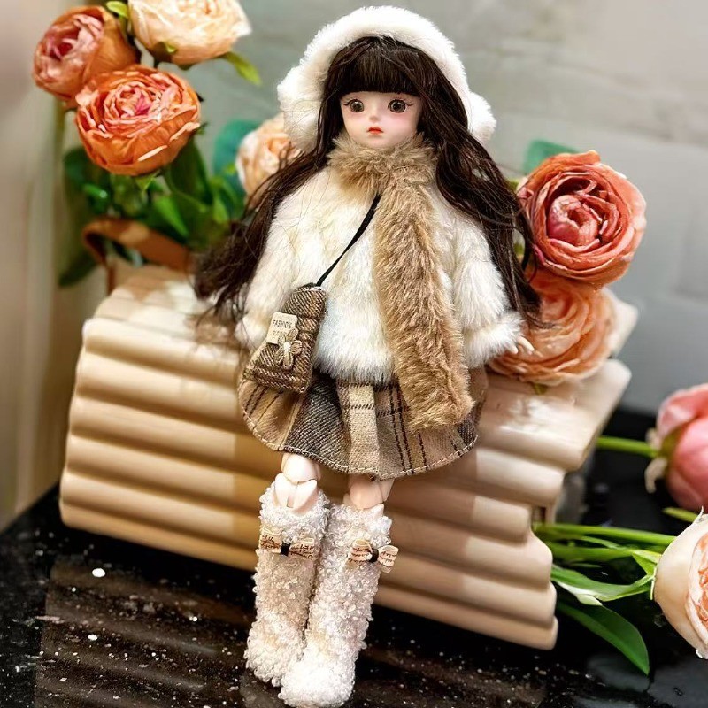 30cm Fat Baby BJD and Doll Clothes Set Multi Joint Toy Gift with ...