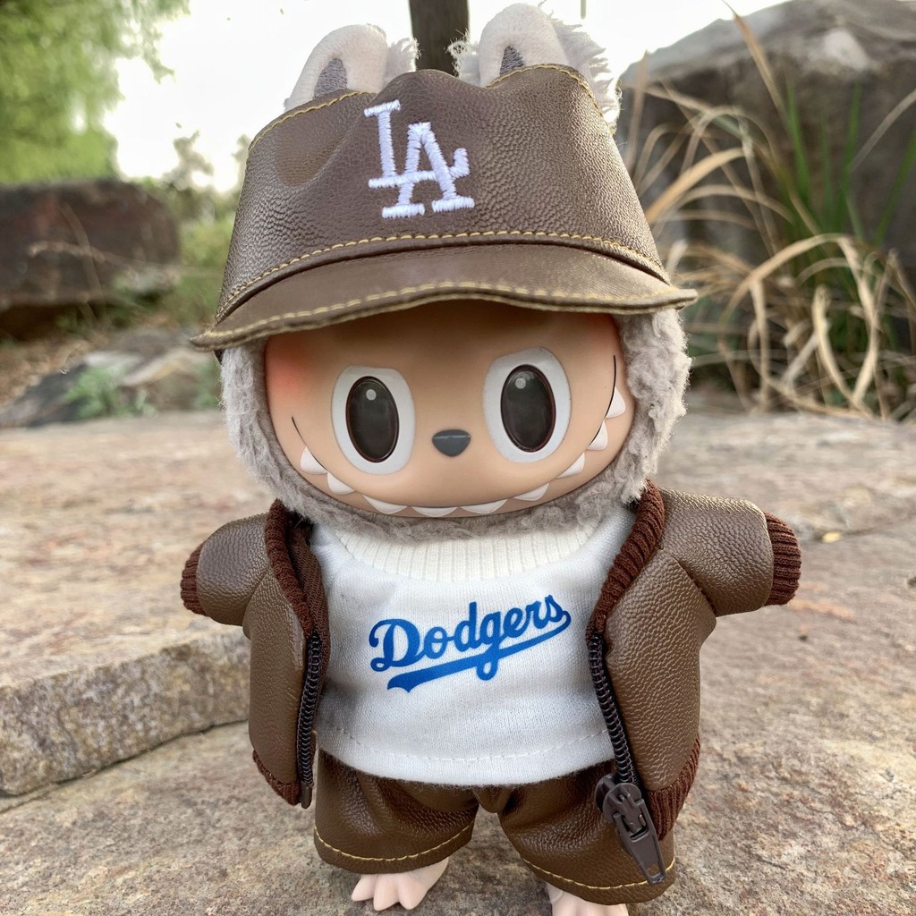 Labubu Clothes| LA Brown Leather Suit|for 15cm 17cm labubu v1 v2 ...
