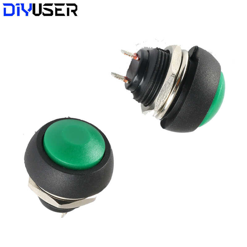 Mini 12mm Waterproof Momentary ON/OFF Push Button Round Switch PBS-33B ...