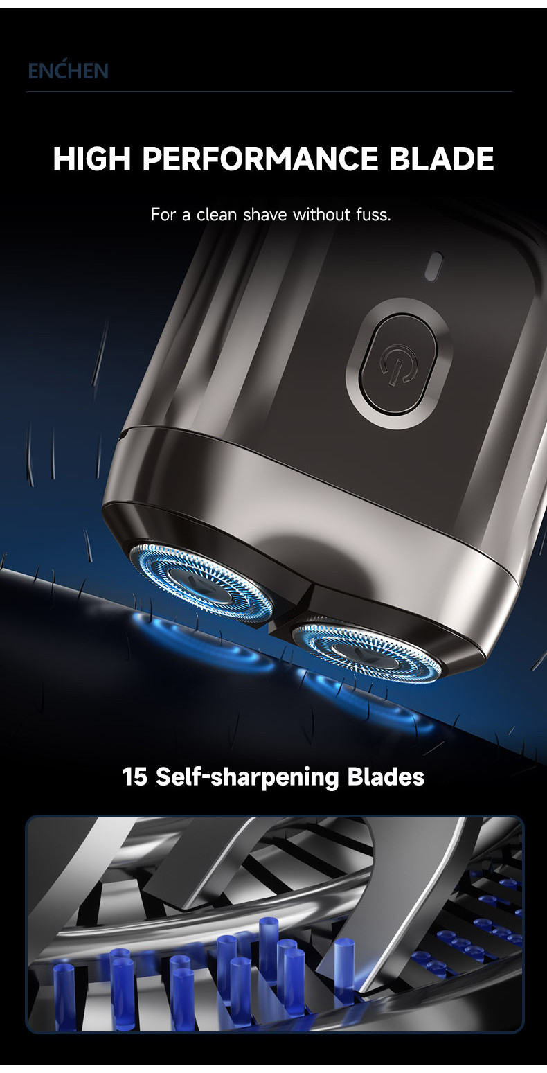 Enchen Portable Electric Shaver Rechargeable Trimmer Travel Mini Razor ...