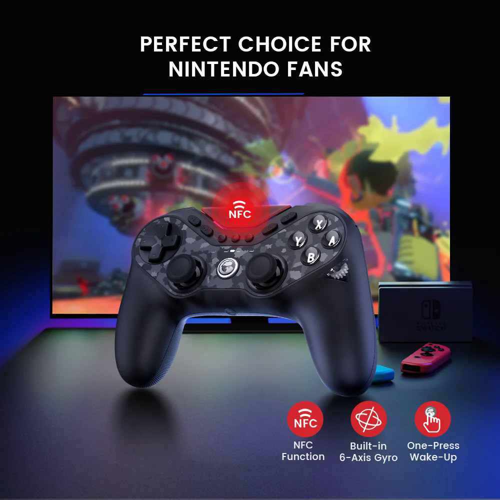 GameSir Tarantula Pro T3 Pro Wireless Bluetooth Controllers with 9 mappable buttons, 6-axis ...