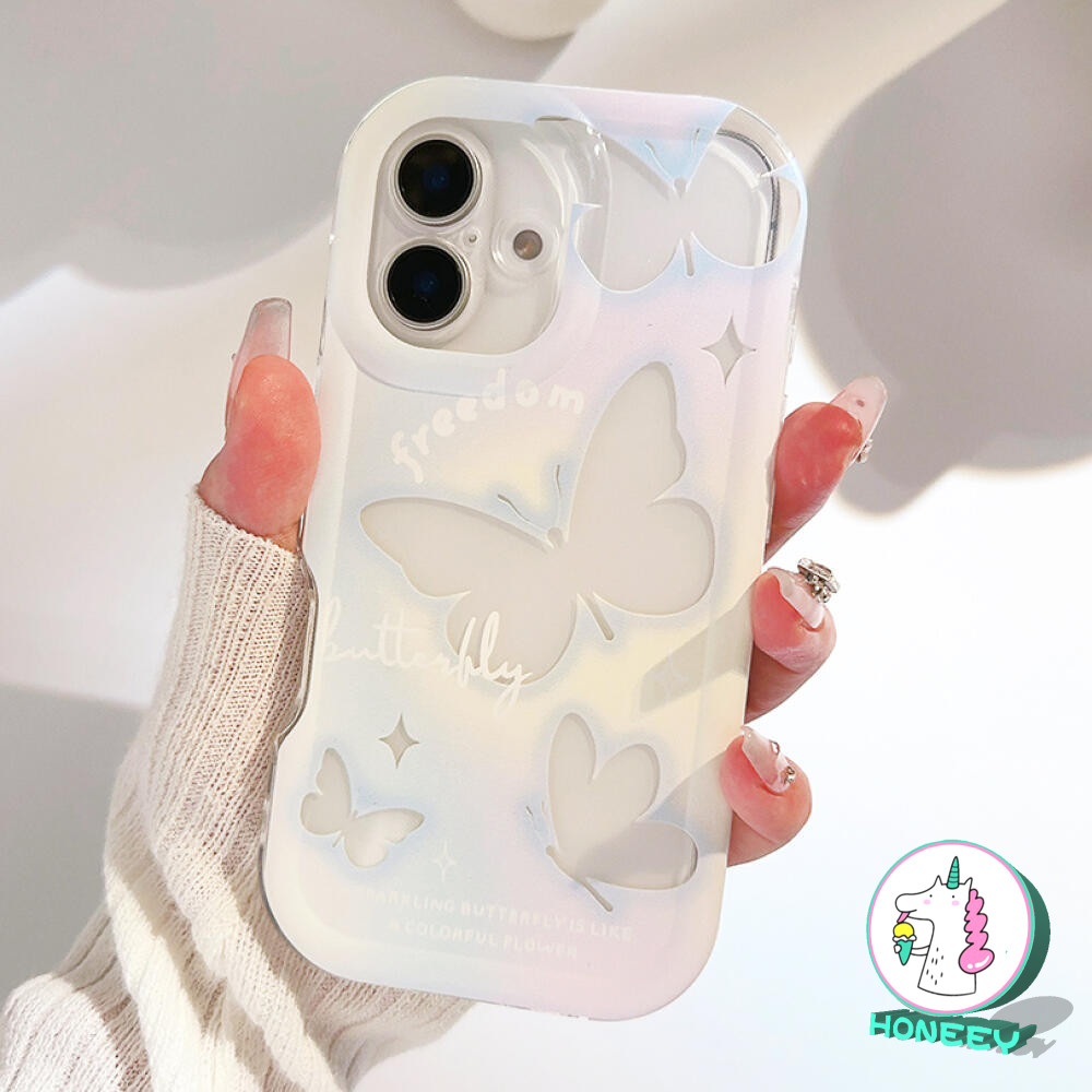 Ins Color Gradient Hollow Butterfly Phone Case for IPhone 16 15 14 Plus ...