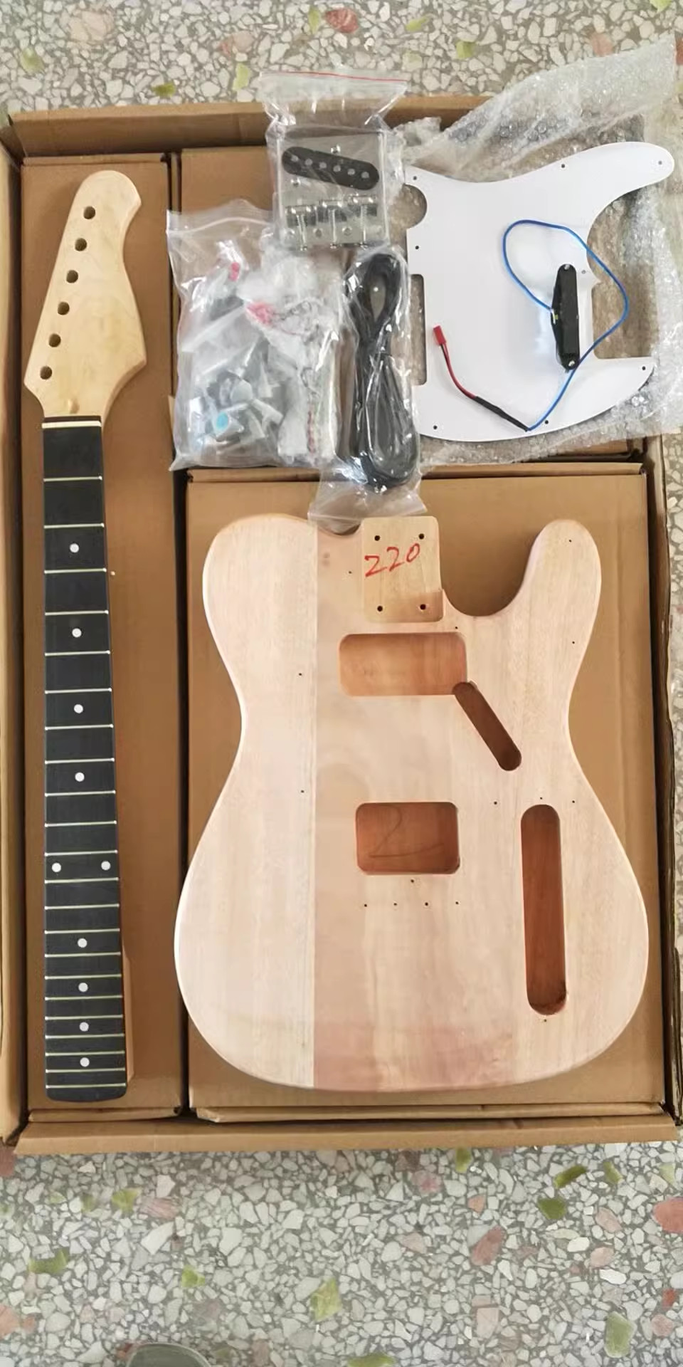 Tele Electric Guitar Kit Guitar Assembly DIY Telecaster Electric Guitar ...