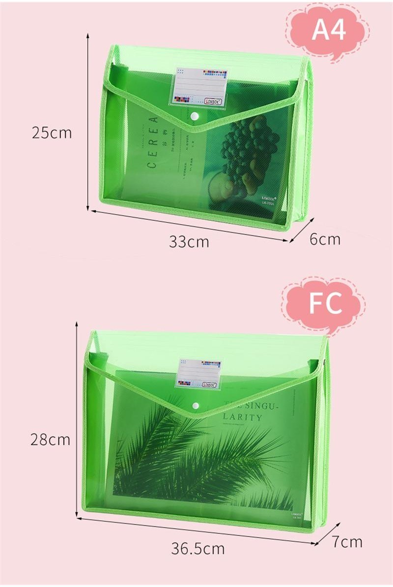A3 / A4 / A5 / FC Horizontal Color Organ Bag Office Test Paper Storage ...