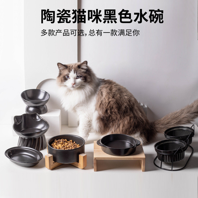 COD Black Bowl For Cats, Black Cat Bowl, Cat Food Bowl, Ceramic Pet ...