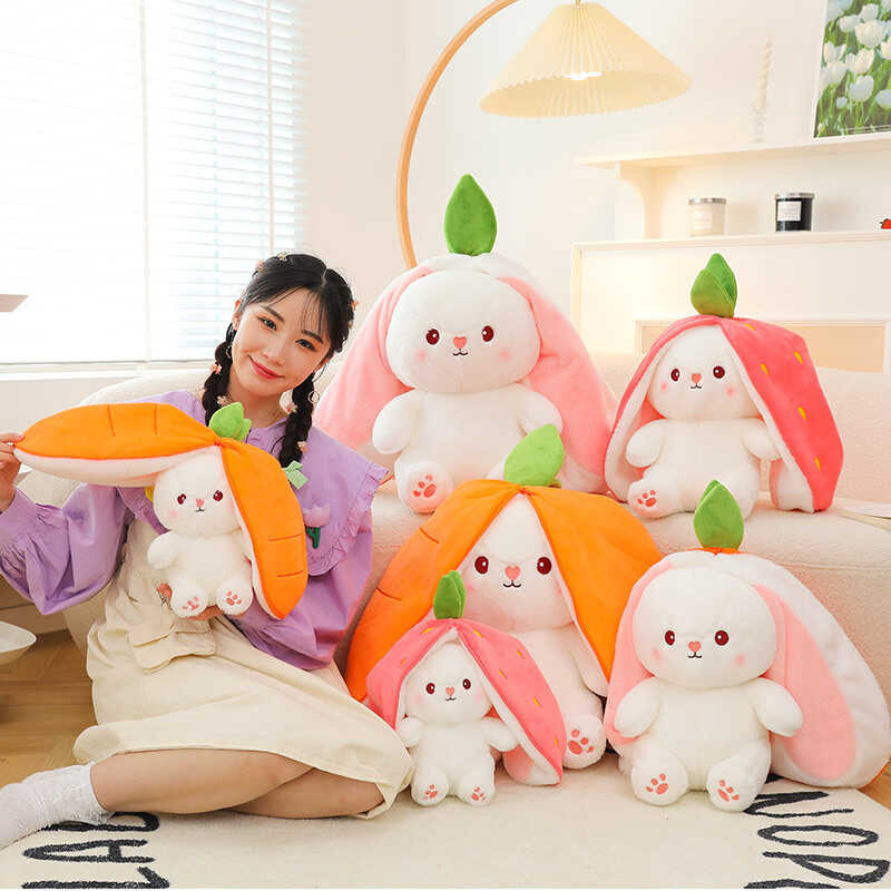 LY 35-60Cm Giant Size Lovely Rabbit Lumiko Sa Caot Strawberry Dolls ...
