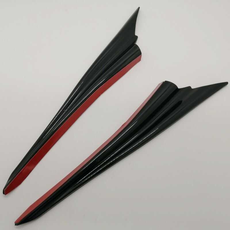 Bumper rubber strip, carbon fiber pattern, wing shaped guide vane ...