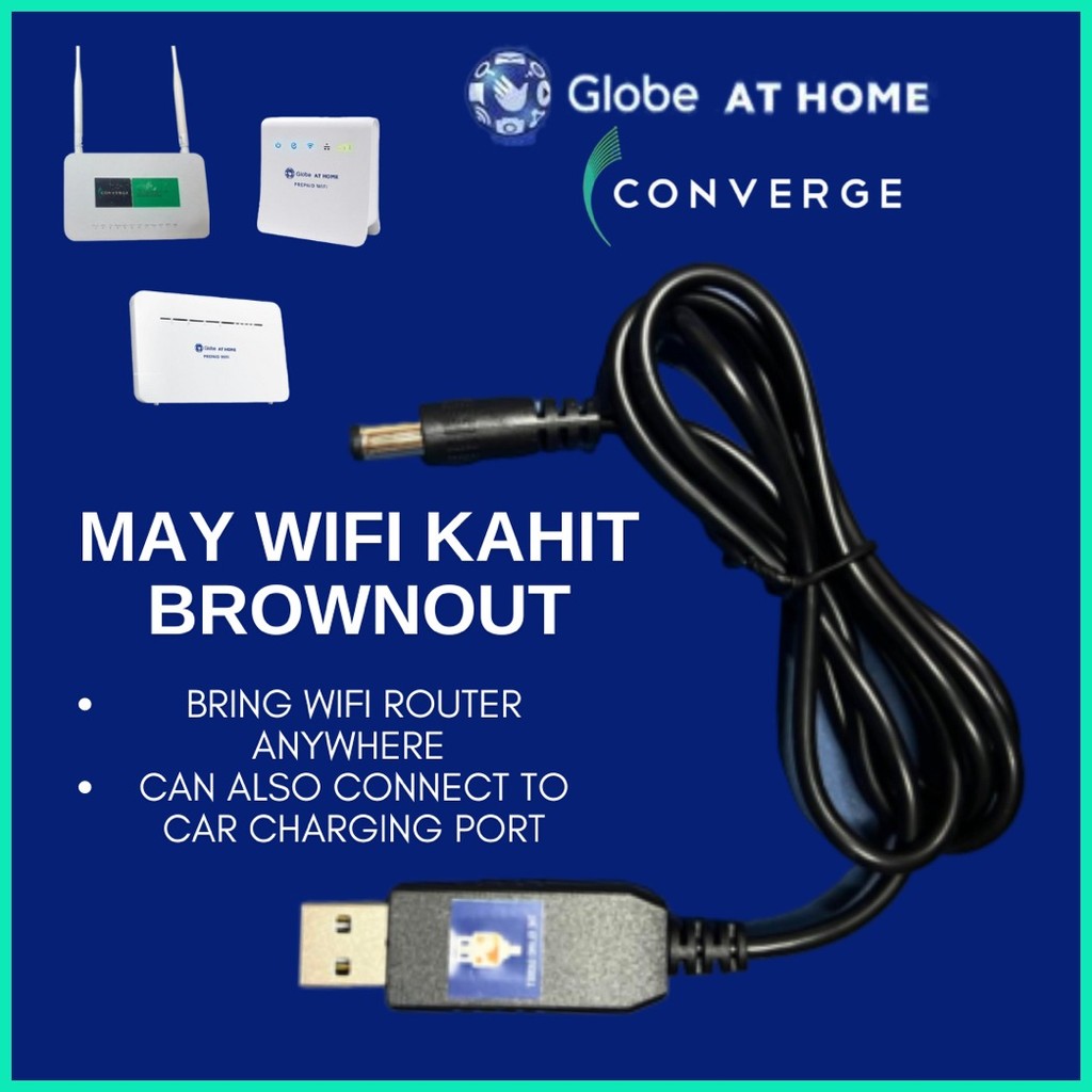 ♒ WiFi Router to Power bank USB Booster Cable for (Globe at home & PLDT ...