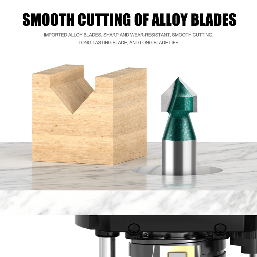90 Degree V-Groove Router Bit, Professional Wood Engraving Tool for ...