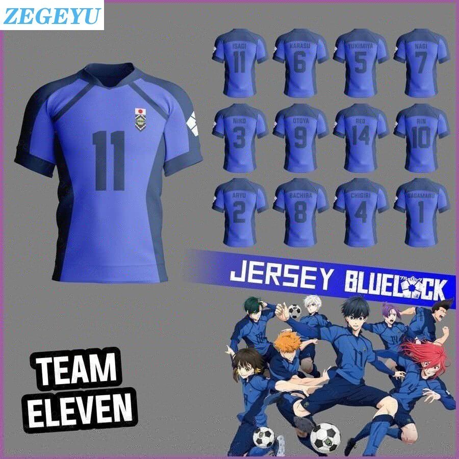 [Free Custom Number Name Available] Jersey Anime Cosplay Blue Lock Team ...