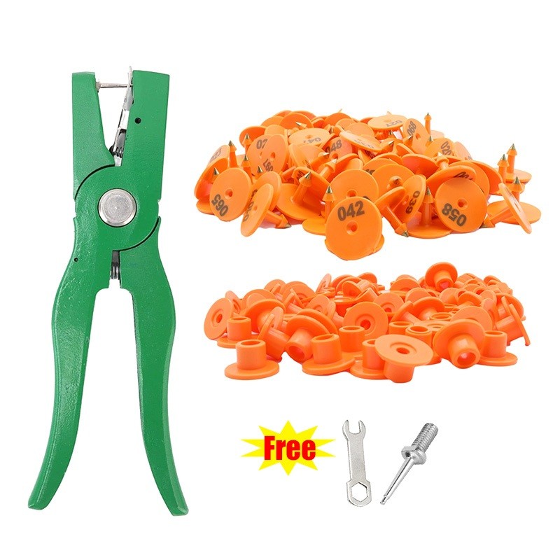100Pcs Livestock Round Ear Tag for Pig Goat Sheep No.001-100 | Shopee ...