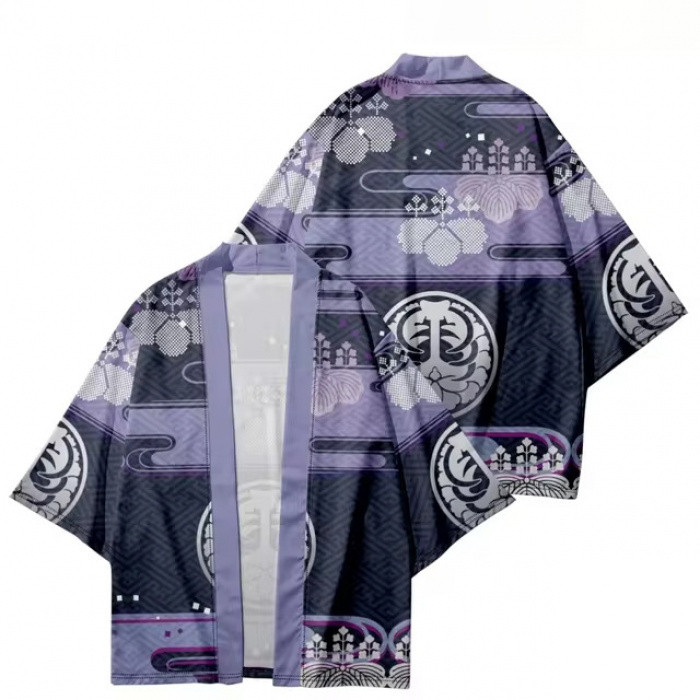 Japanese Samurai Role-Playing Three-Quarter Sleeve Cardigan Traditional ...