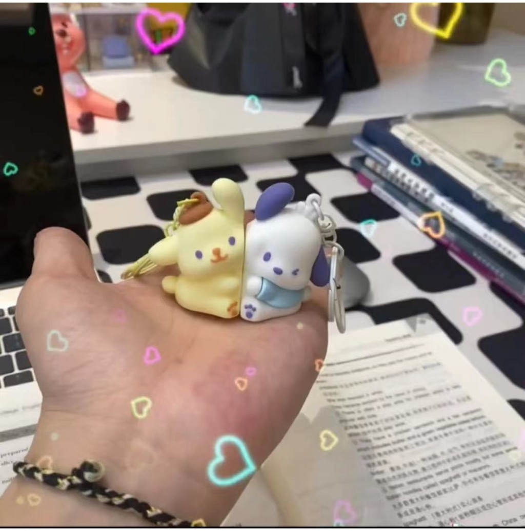 2pcs/set Creative Magnetic Pochacco PomPomPurin Keychain Cartoon My ...