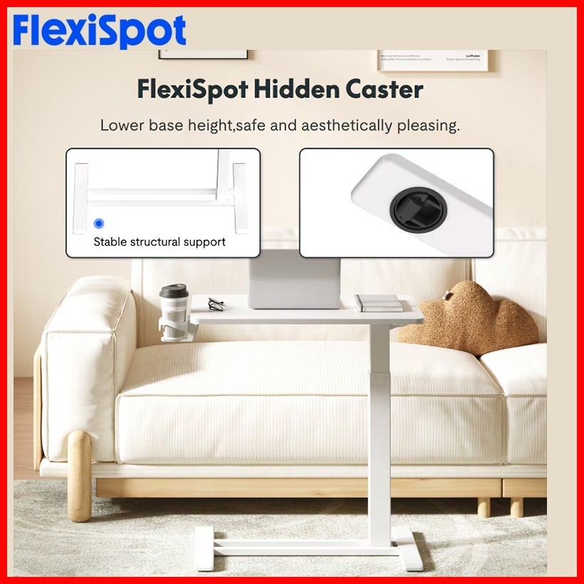 FlexiSpot H7 Height Adjustable Side Table Overbed Desk with Cup Holder | Shopee Philippines