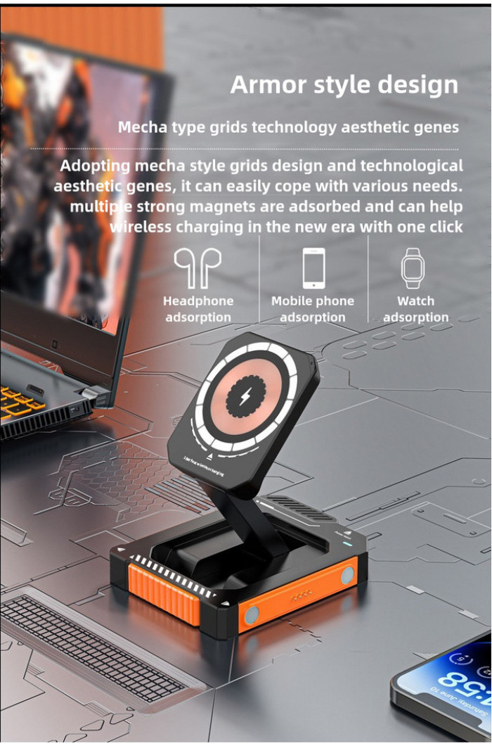 Three-in-one Magnetic Wireless Fast Charging-Foldable Independent ...