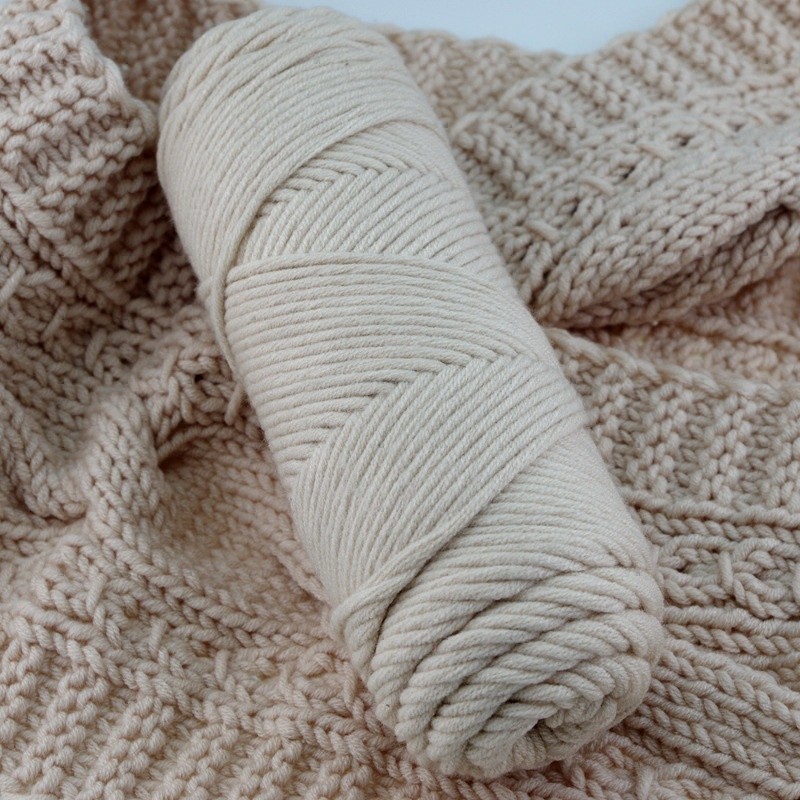 in stock 8 ply Milk Cotton Yarn Pure Colour Woolen Yarn For Crochet And ...