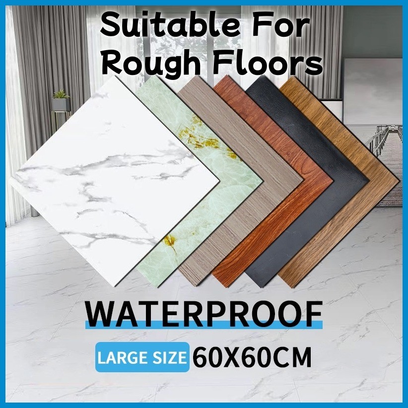 60x60 CM 3D Floor tiles sticker waterproof marble vinyl tiles floor ...