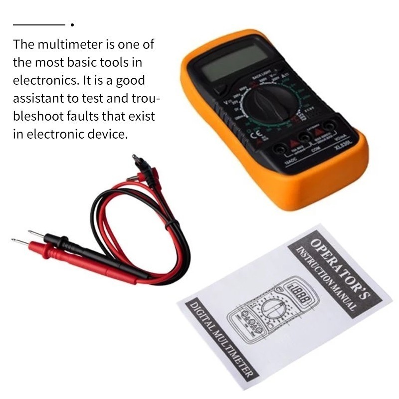 XL830L LCD Digital Tester Original Multimeter Manual-Ranging Multi ...