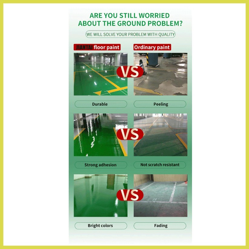 ⛅ 3 In 1waterproof epoxy flooring paint for wall cement 1KG odorless ...