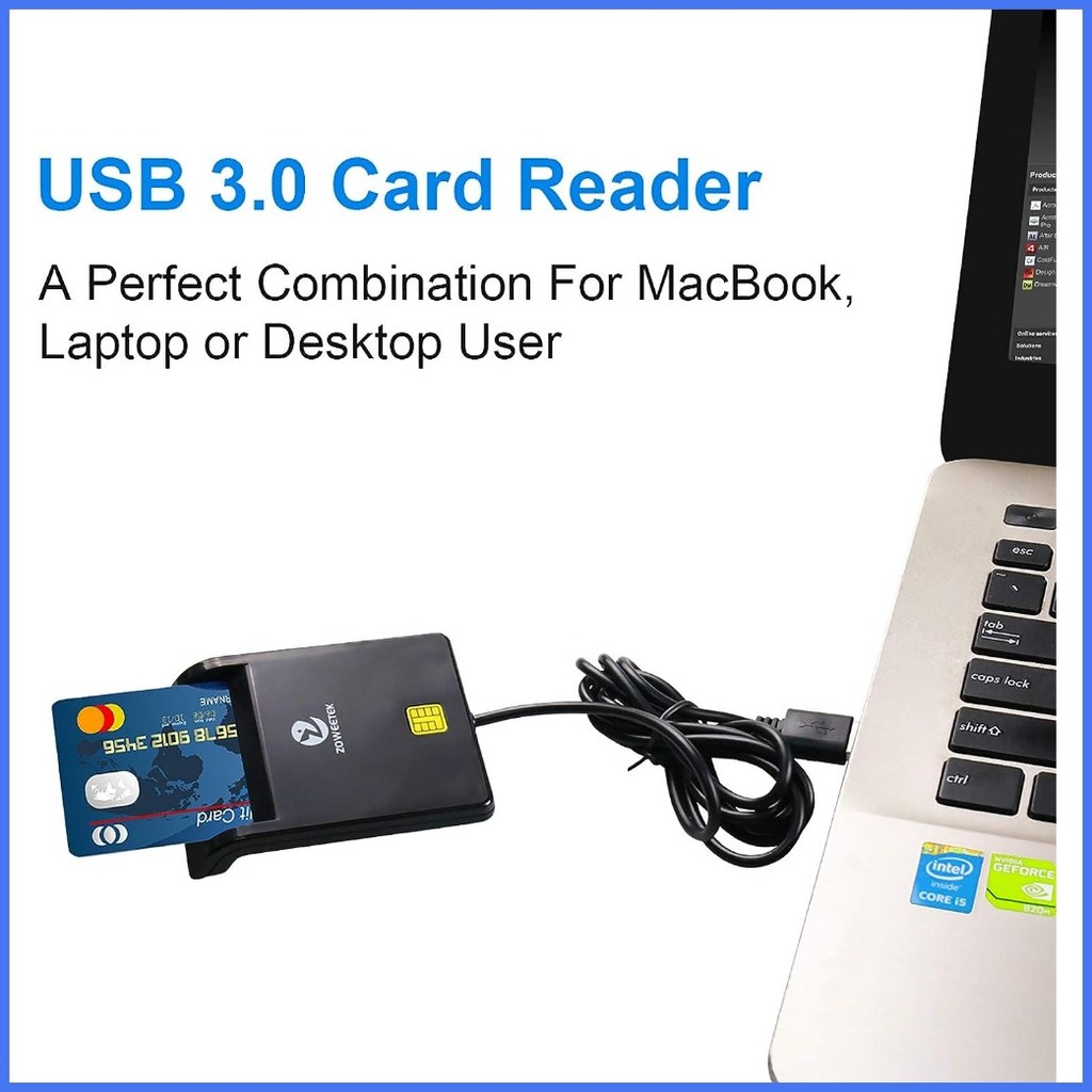 ⌚ Zoweetek EMV USB 2.0 ISO 7816 Smart Card Reader for ID IC ATM Smart ...
