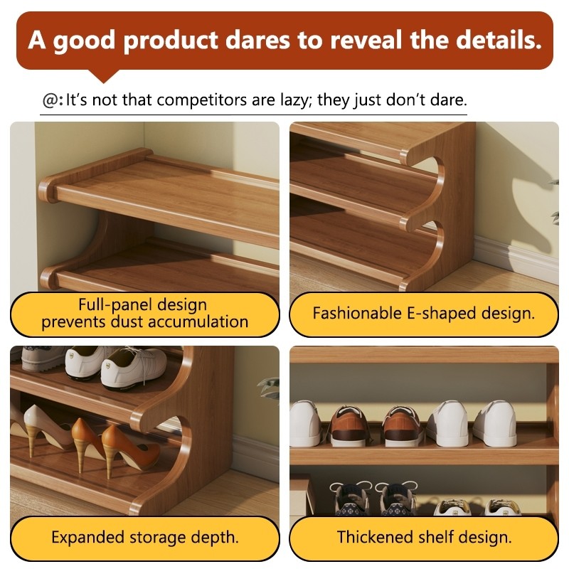 Bamboo Shoe Cabinet Table Shelf Storage Rack 2/3/4/5/6 Layer Wooden ...