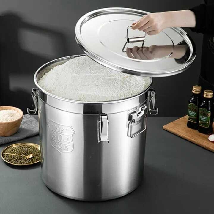 Dispenser 25Kilos High-Capacity Stainless Rice Storage Container 50Kg ...