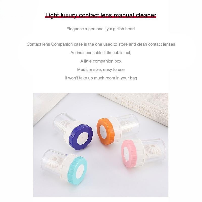 Contact Lens Manual Cleaner Portable Manual Rotating Myopia Case for ...