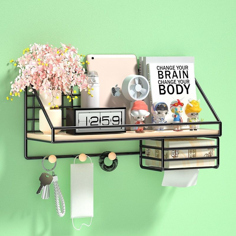 Wall Mounted Wall Shelf For Living Room No Drilling Wall Rack Hanging ...