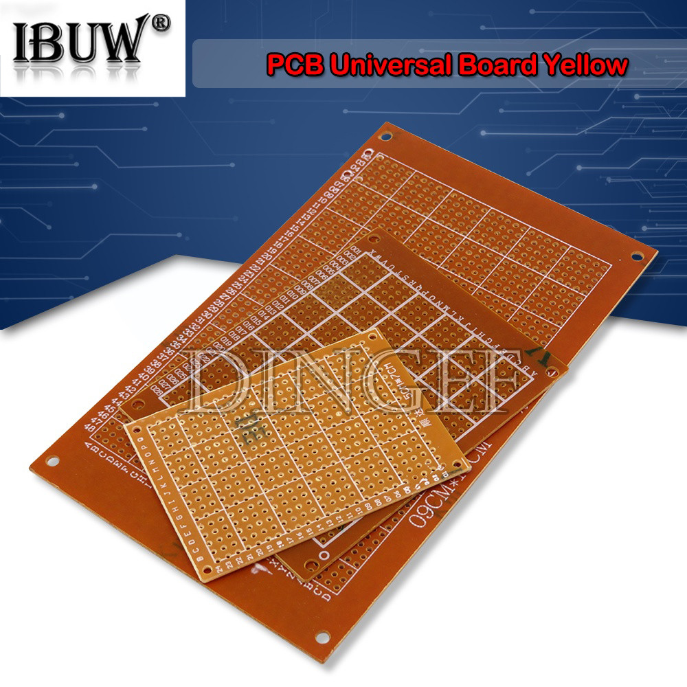 5*7 PCB 5x7 PCB 5cm 7cm DIY Prototype Paper PCB Universal Board yellow ...