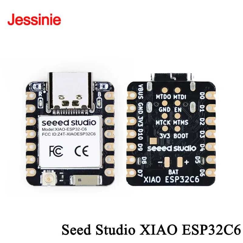 Esp32 10Pcs/1Pc Seeed Studio XIAO Esp32c6 Wifi 6+Bluetooth-Compatible Ble 5 Port Zigbee Matter ...
