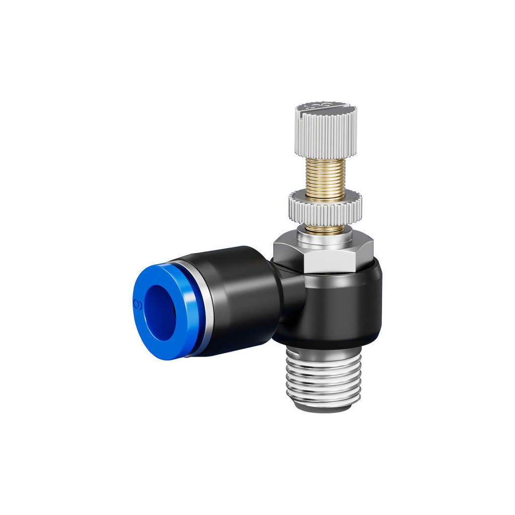 Pneumatic cylinder air pipe quick connector LSA speed control valve ...