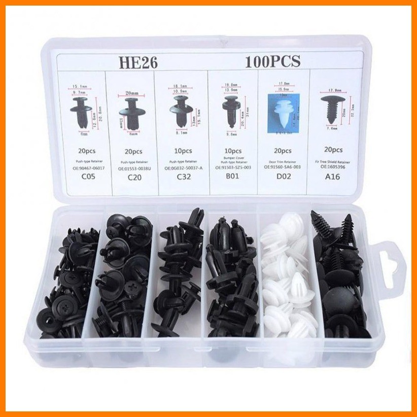 100pcs Car Fastener Clip Universal Car Clip Bumper Bumper Clip Car ...