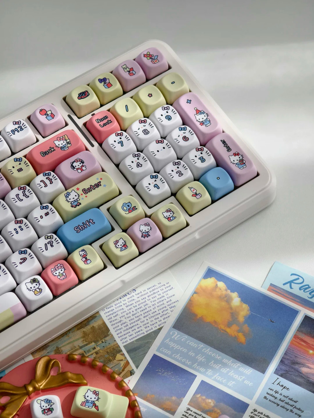 Hello Kitty Keycap MOA Profile 129 Keys PBT Dye Sublimation Wooting MAD ...