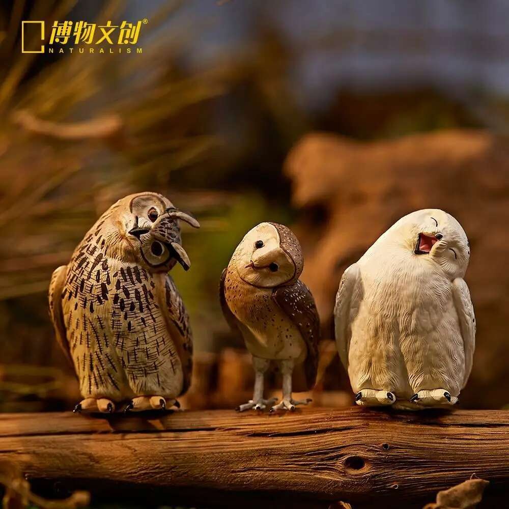 Cute 1Pcs Crooked Head Owl Birds Series Surprise Toys Anime Model PVC ...