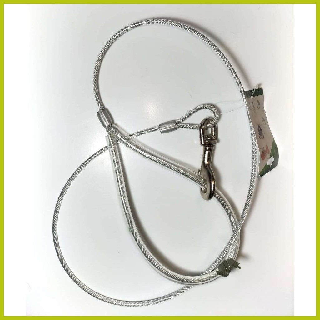 3pcs Durable Heavy Duty Dog Anti-Chew Anti- Rust Cable Leash for Dogs ...