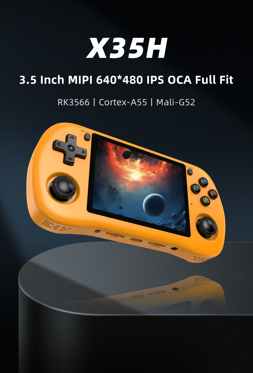 Powkiddy NEW X35H Portable Retro Handheld Game Console - 3.5" IPS Screen 640x480 RK3566 Linux ...