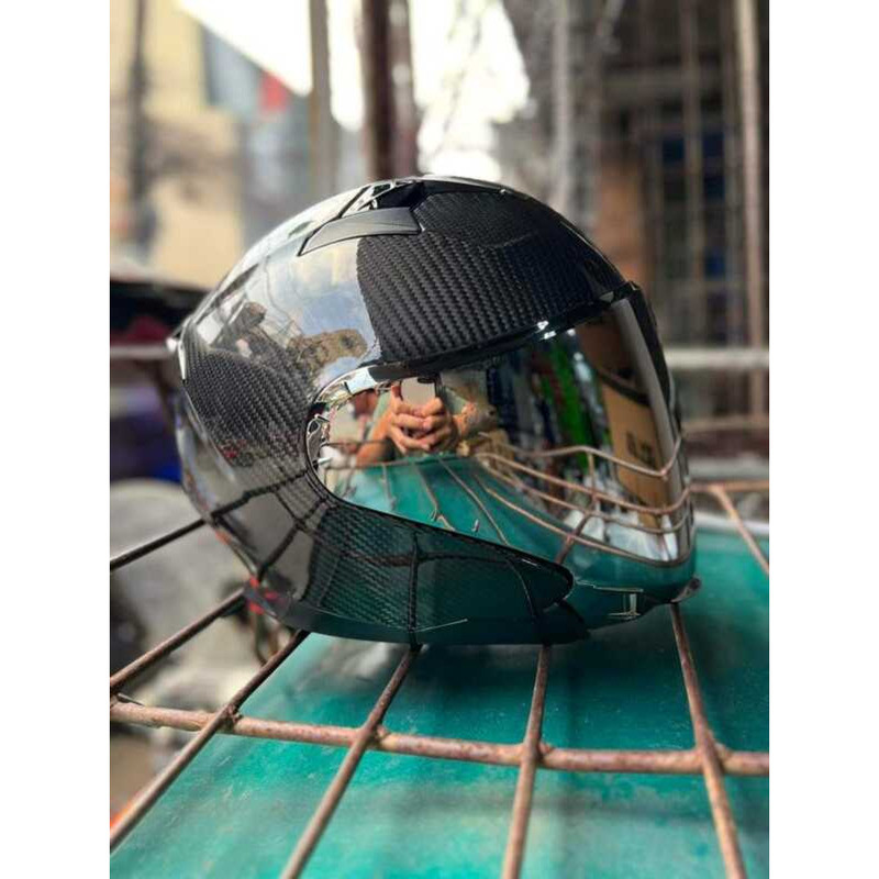 3 49D GILLE GHC Ah08 Carbon Hal Face Dual Visor Helmet With LOTS OF ...