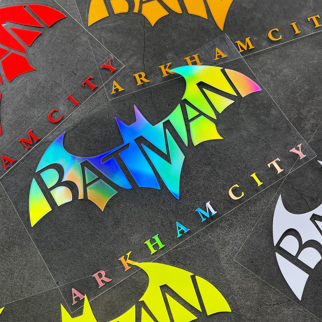 For DC Batman Reflective Vinyl Motorcycle Auto Cartoon Badge Window ...