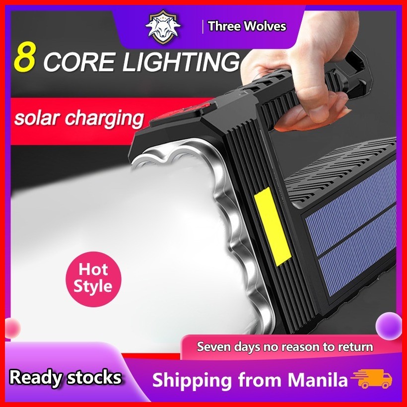 ♀ Waterproof Original Flashlight Rechargeable Heavyduty Military 8 ...