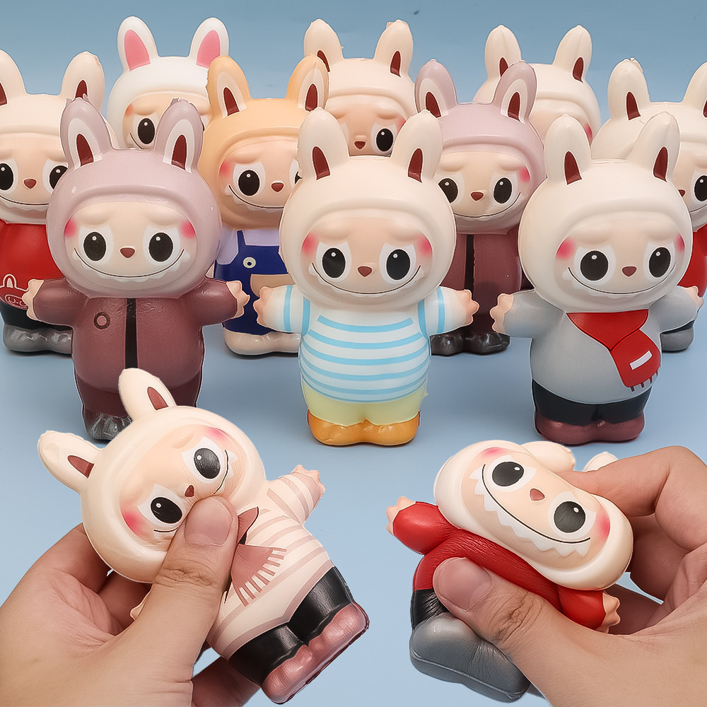 Labubu Squishy Kawaii Squishies Slow Rising Stress Relief Squeeze Toys ...