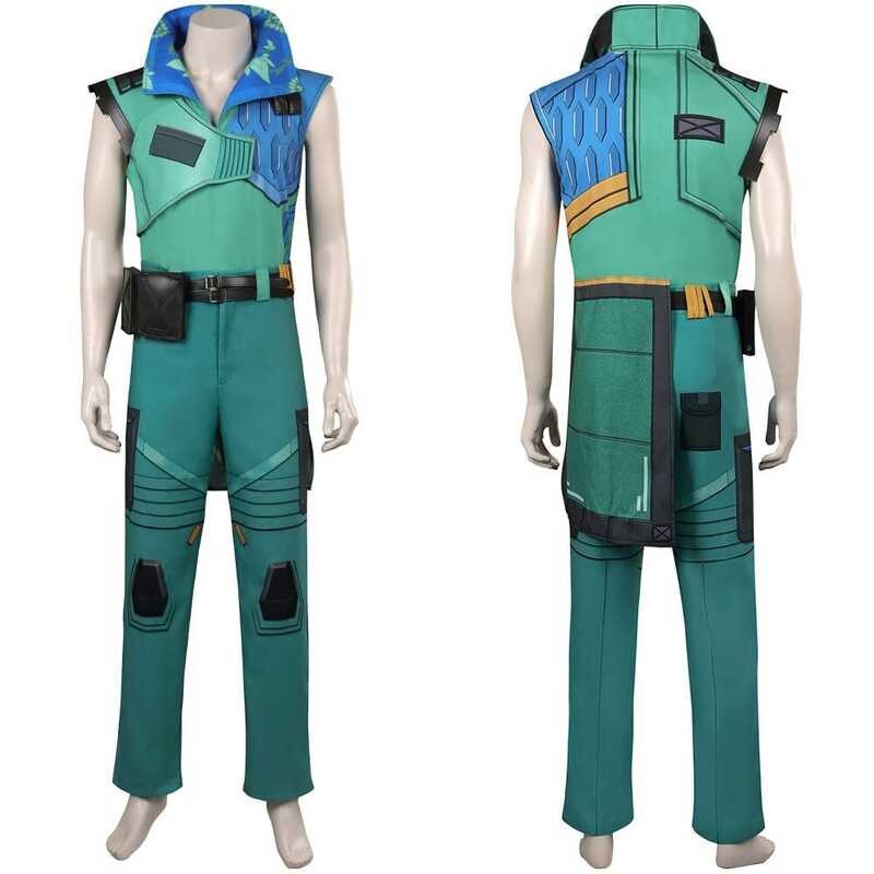 Game VALORANT Harbor Cosplay Port Agent Uniform Costume Vest Pants Men ...