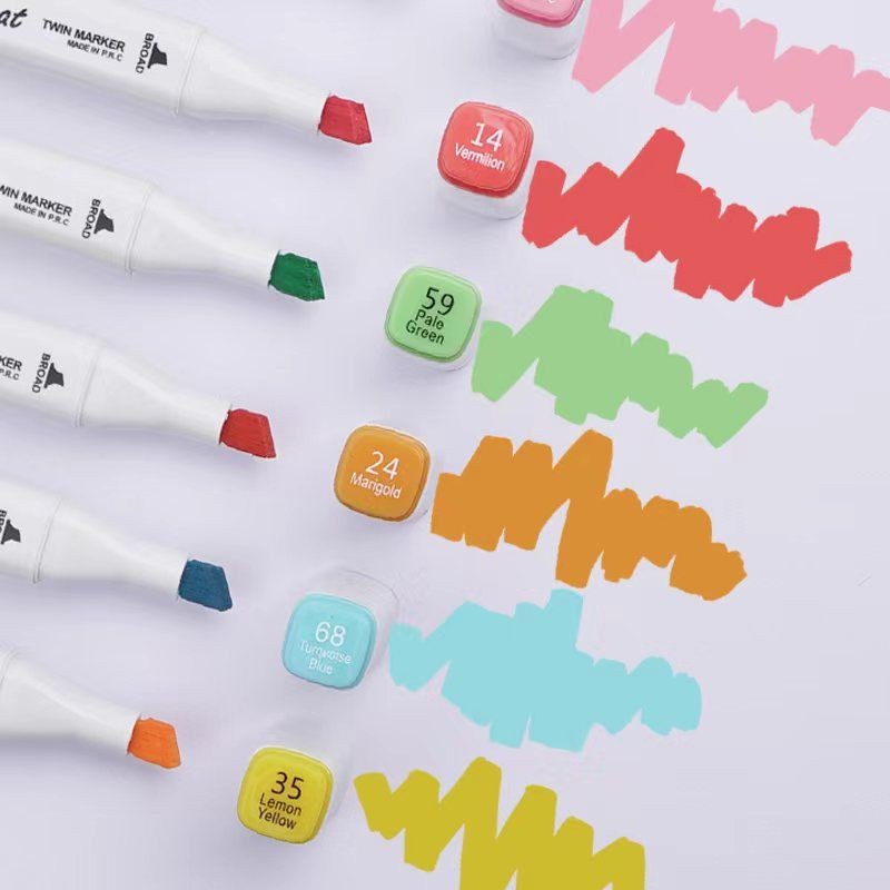 Genuine Touch Marker Pen Set Cheap Animation Student Art Oily Double ...