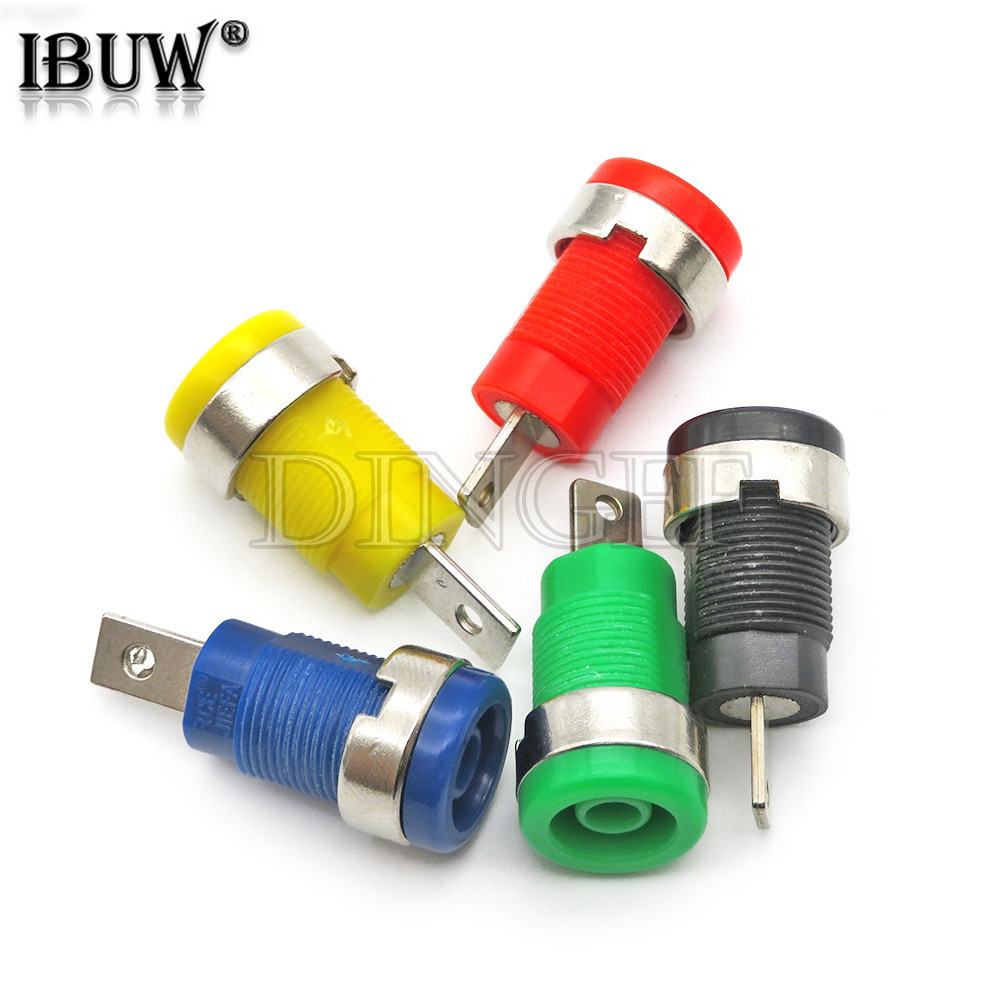 5PCS 4MM Banana Plugs Female Jack Socket Plug Wire Connector Multimeter ...