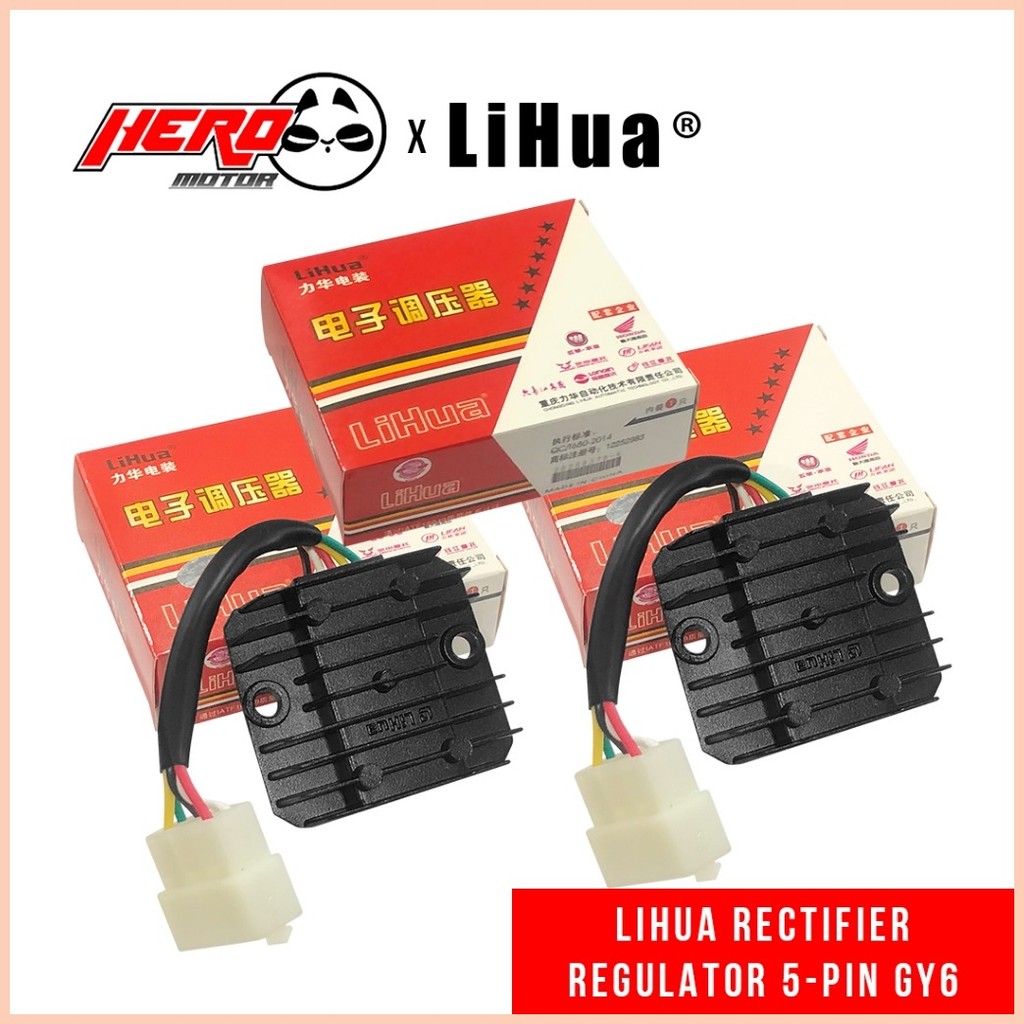 LiHua Fullwave Rectifier Regulator 5-Pin GY6 Original Made in Thailand ...