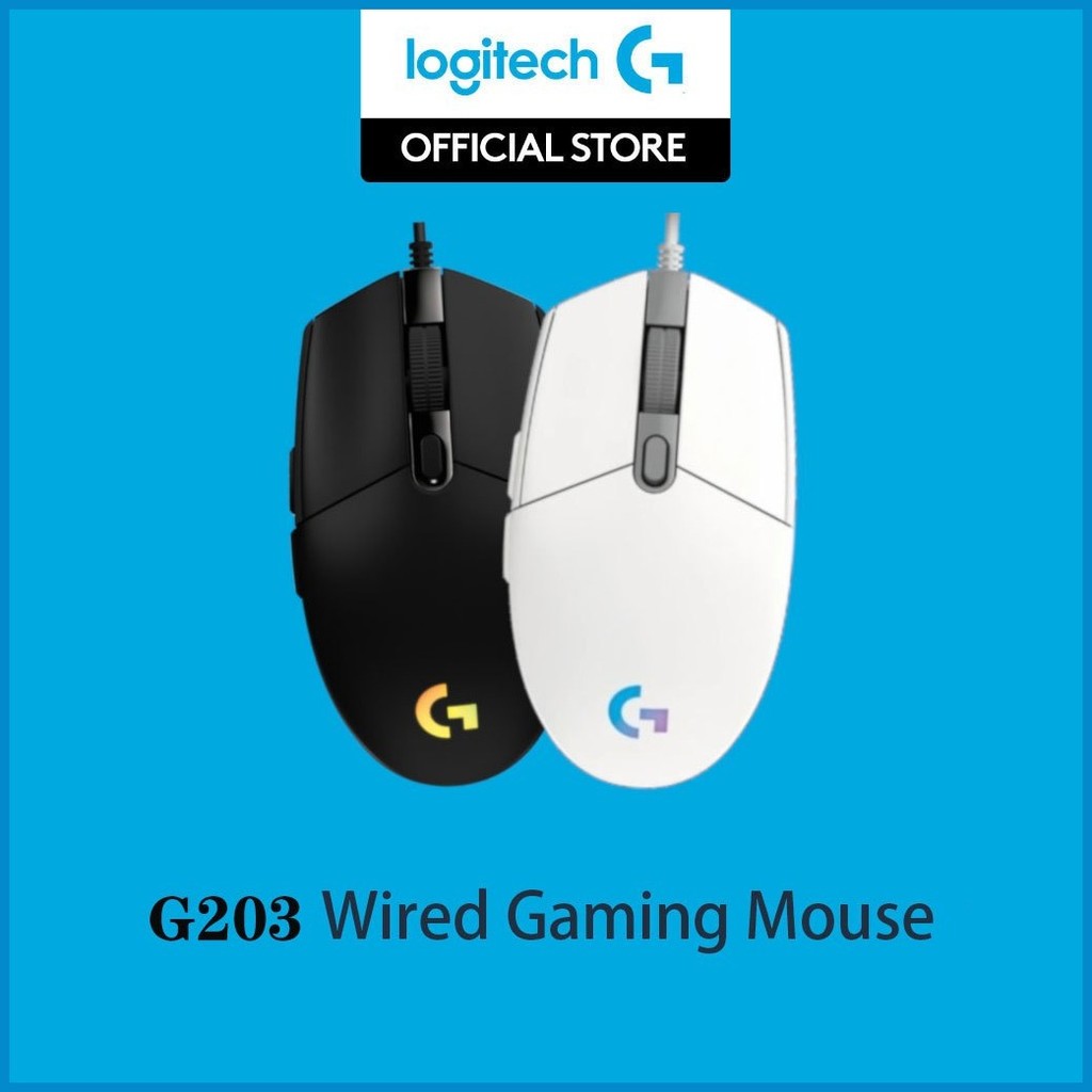 ∝ – Logitech G203 Computer Gaming Mouse Wired Mechanical RGB ...