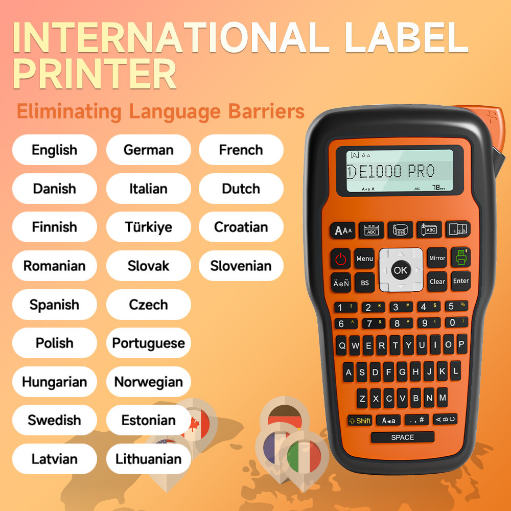 E1000 PRO Portable Printer Label Maker Tze-231 Label Printer Tape ...