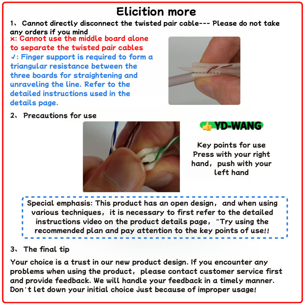 Wires Separator Tools Wire Straightener Easy to Use Plastic Network ...