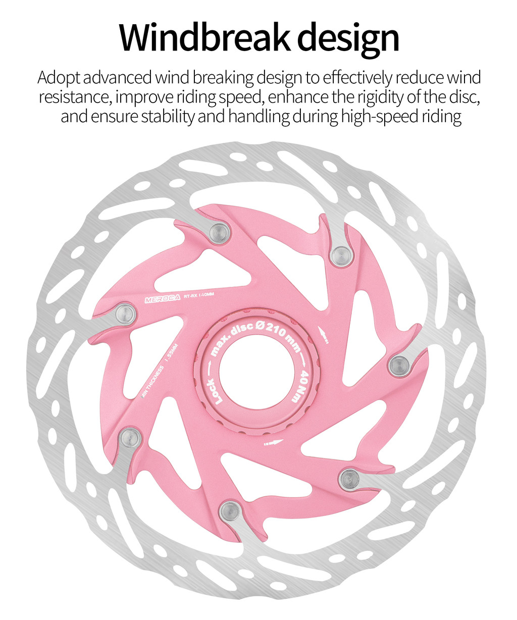 MEROCA Bicycle Center Lock Rotor 140mm160mm hollow heat dissipation ...